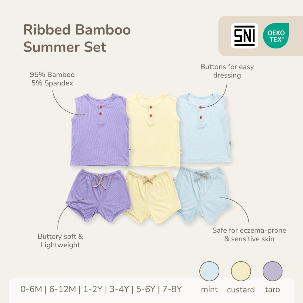 PETIT BEARY - Ribbed Bamboo Summer Set – Littlesprout.sg